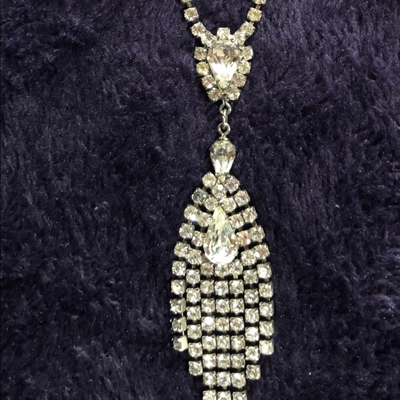 Jewelry | Vintage Clear Rhinestone Necklace | Poshmark